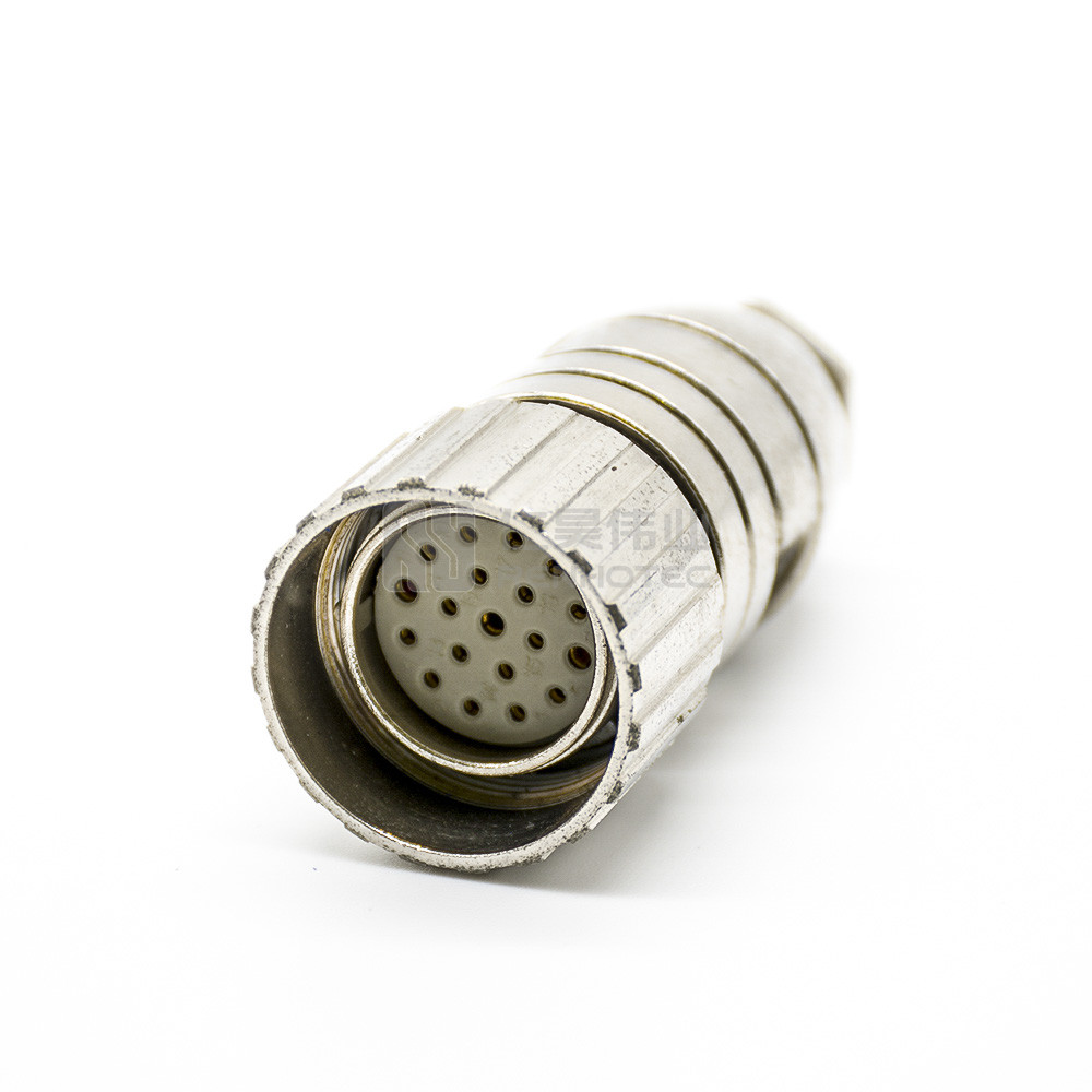 M23 19 Pin Female Straight Field Assembly Plug, Shielded, Screw ...