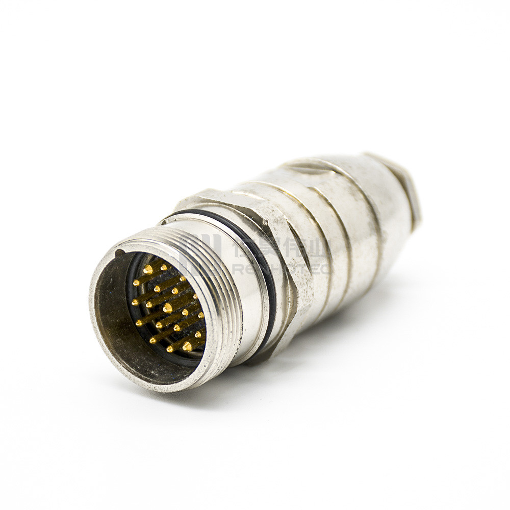 M23 19 Pin Male Straight Field Assembly Plug, Shielded, Screw Contacts ...