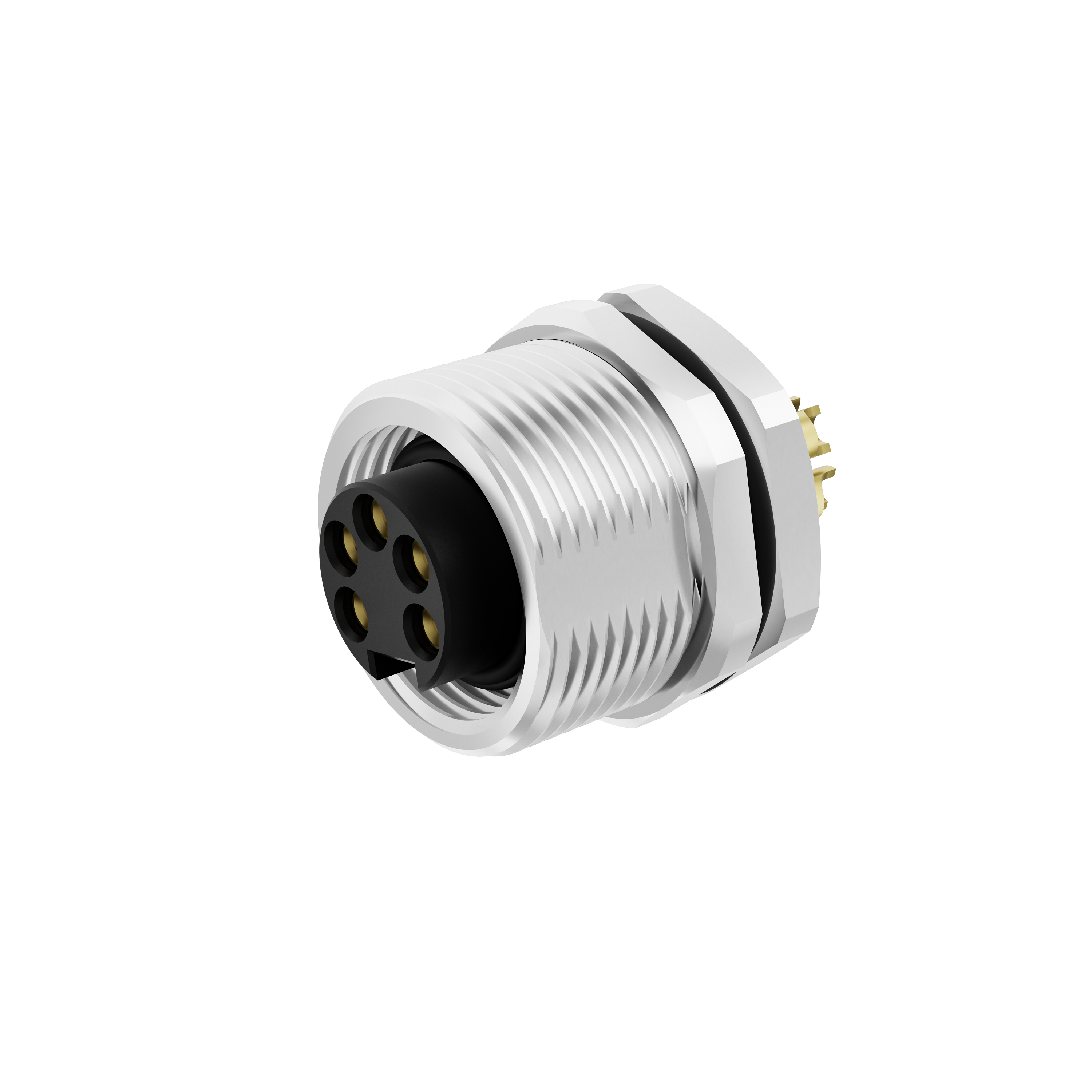 Mini Change 7/8" 5 Pin Female Straight Panel Mount Receptacle ...