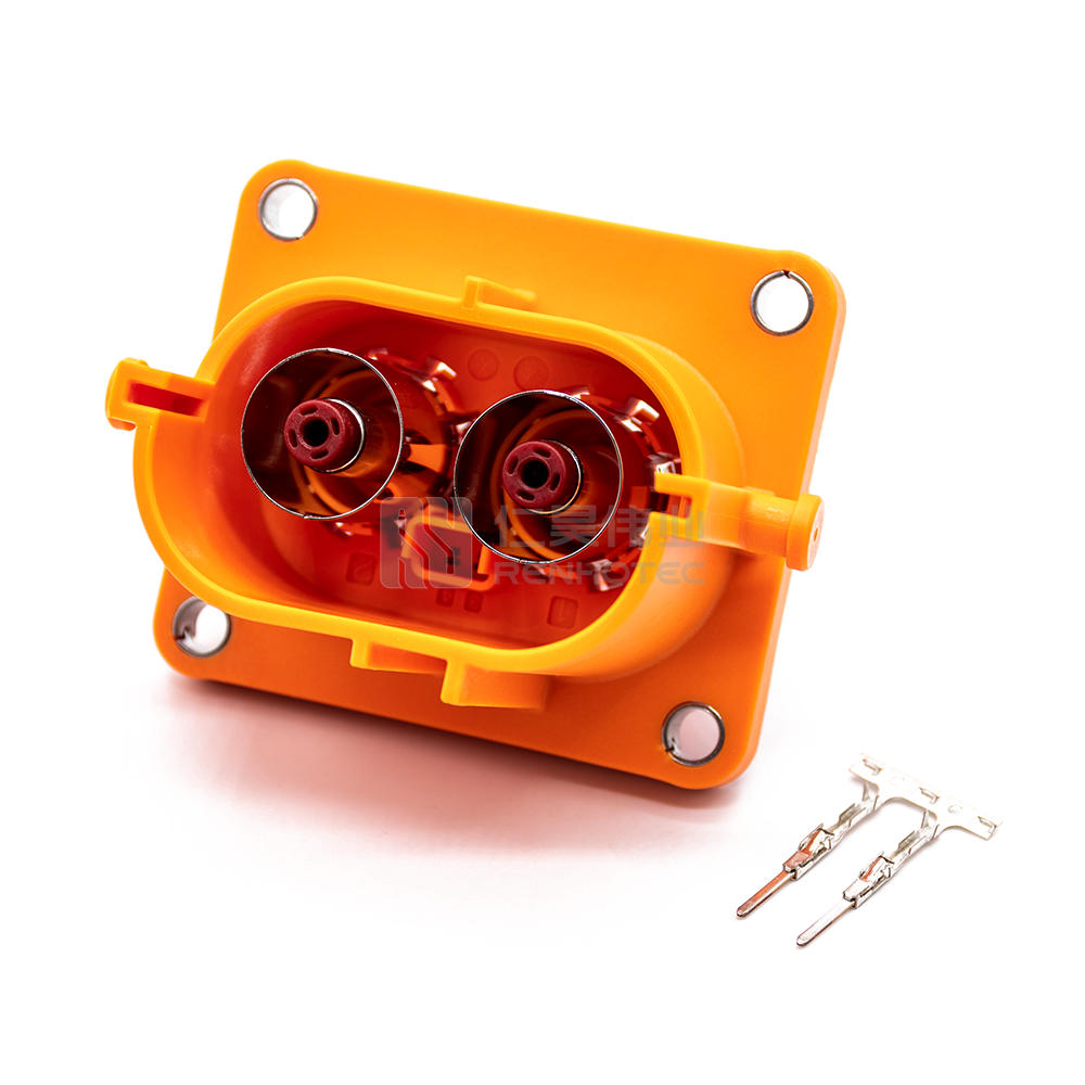 2 POS High Power Electric Vehicle Connector Socket 125A Busbar Lug Box ...