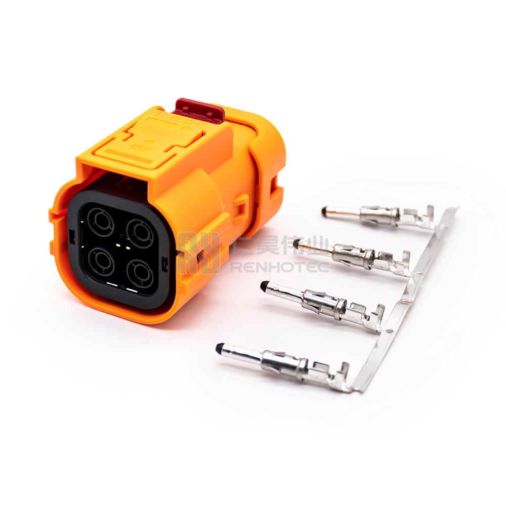 4 POS High Power Electric Vehicle Cable Plug 70A 10mm² Shielded Cable Z ...