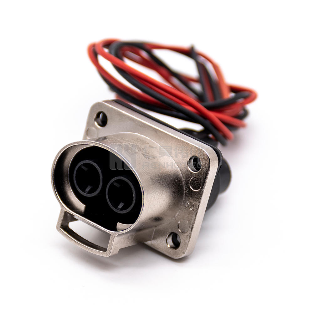 2 POS High Power Electric Vehicle connector Socket 60A 6mm² Shielded ...