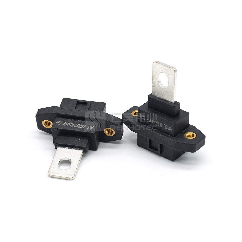 Power Entry Connector 200A Receptacle Busbar Teminal Black N Key - Renhotec