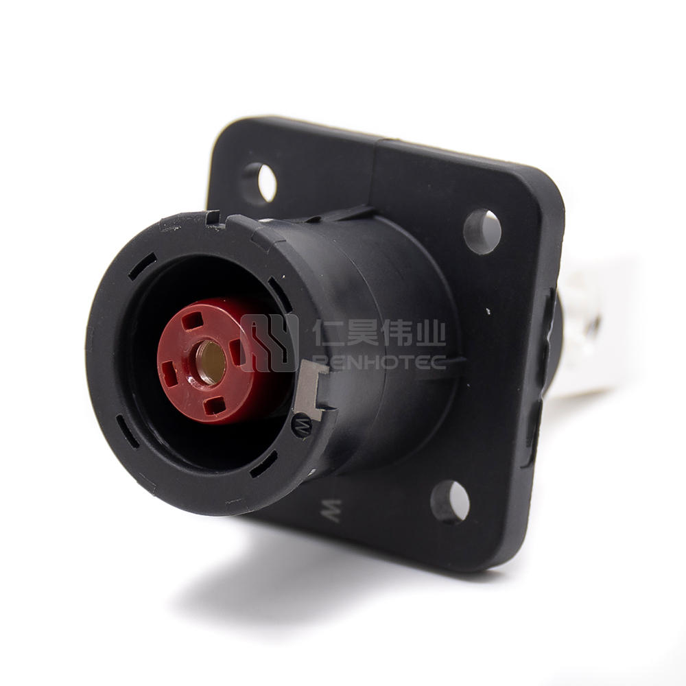 12.0mm Power Entry Connector 350A Receptacle Busbar Terminal Black with Key