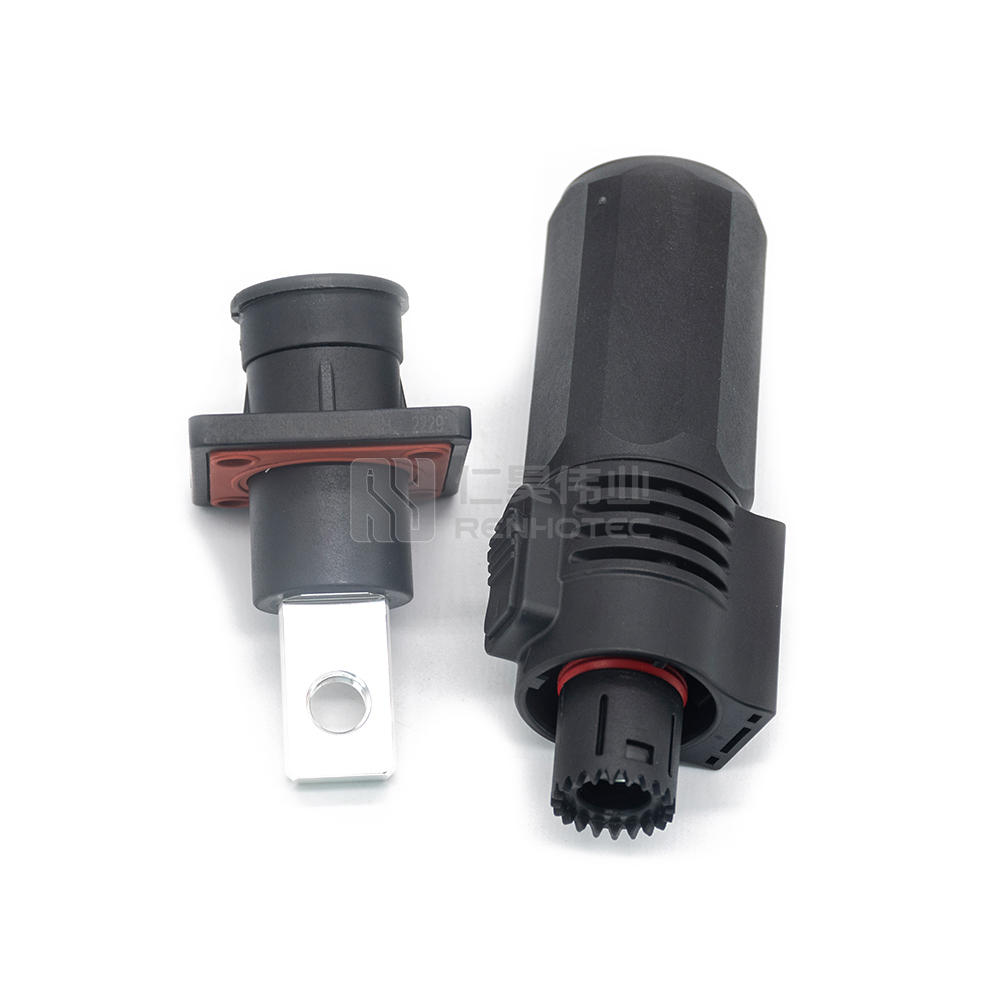 8.0mm Waterproof Battery Storage Connector Straight 200A Black 16mm² ...