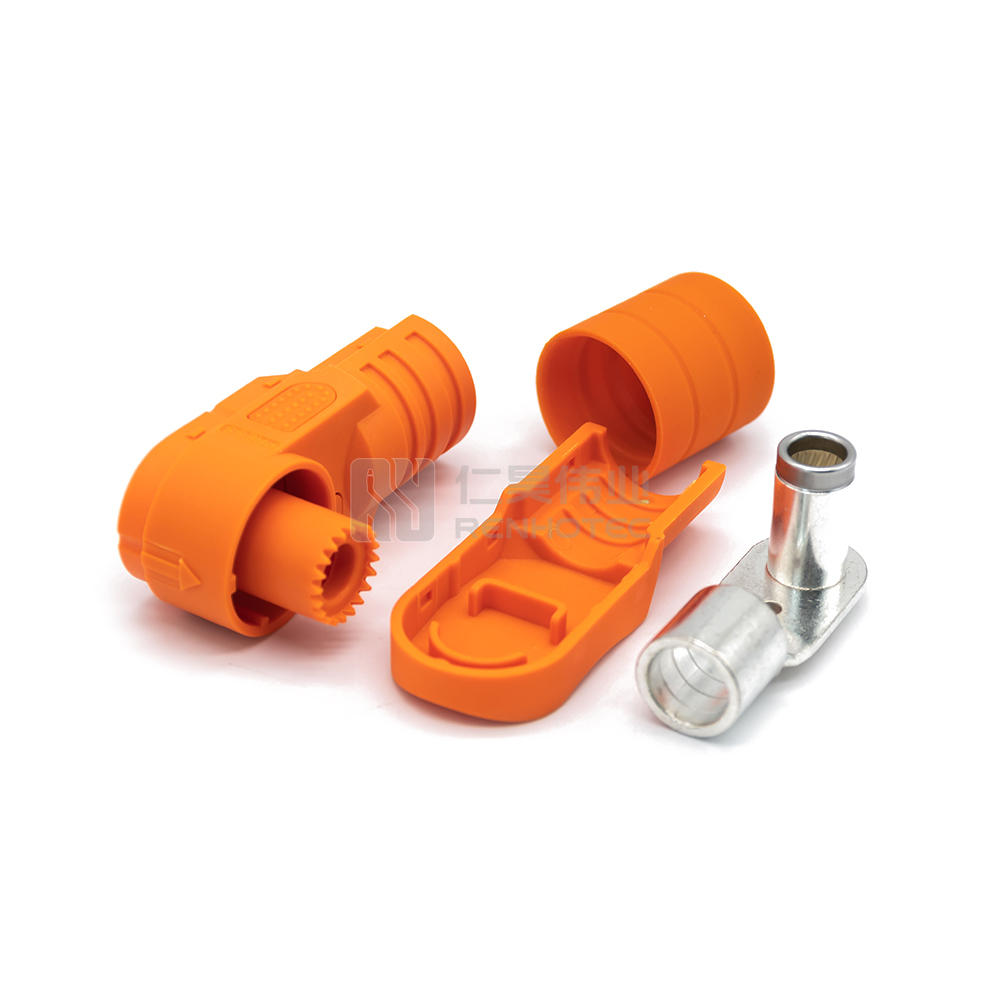 8.0mm Waterproof Battery Storage Connector Right Angle 250A Orange ...
