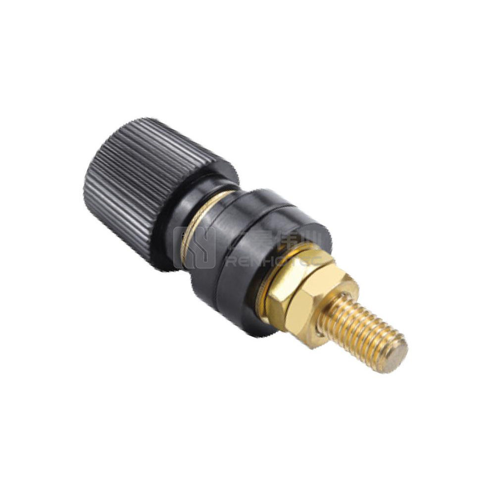 Binding Post Terminal Connectors 160A Outer Screw(M10) Black - Renhotec