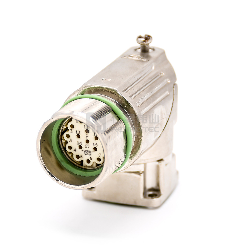 M23 Signal Connector Right Angle Rotating Panel 17Pos Female Pin A Code ... M23 Signal Connector Right Angle Rotating Panel 17Pos Female Pin A Code ...