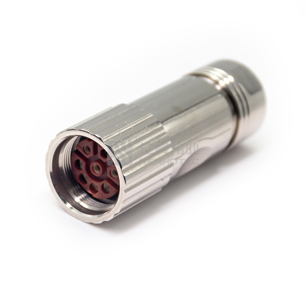 M23 8 Pin Female Straight Field Assembly Heavy Duty Plug, Shielded ...