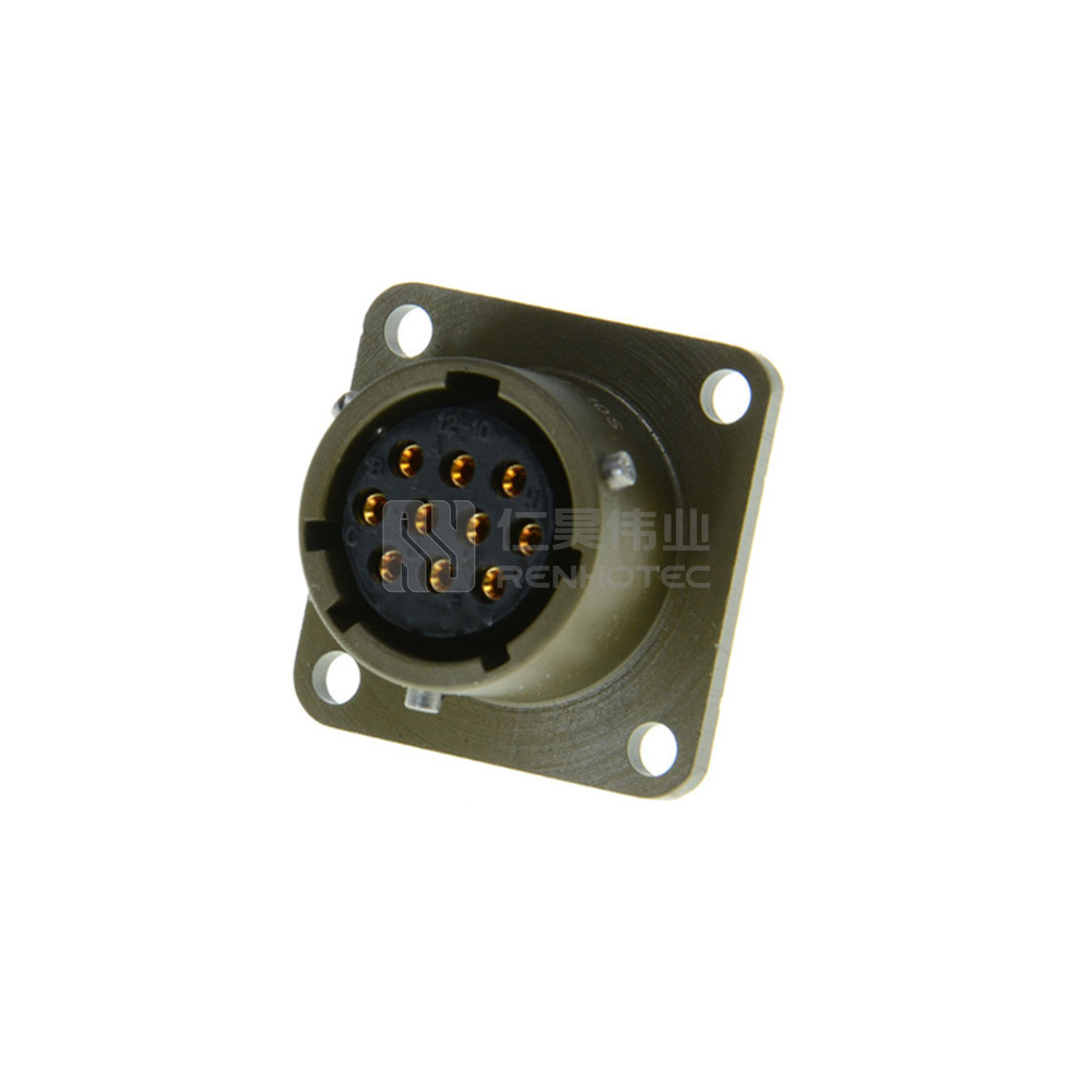 MIL-DTL-26482 Connector MS3112E12-10S Female Box Mount Receptacle 10 ...