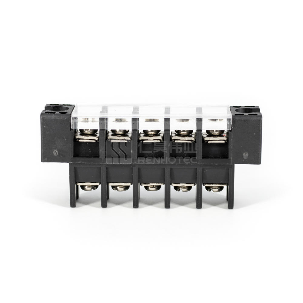Barrier Terminal Block 5 Circuts Pitch 11mm Black - Renhotec
