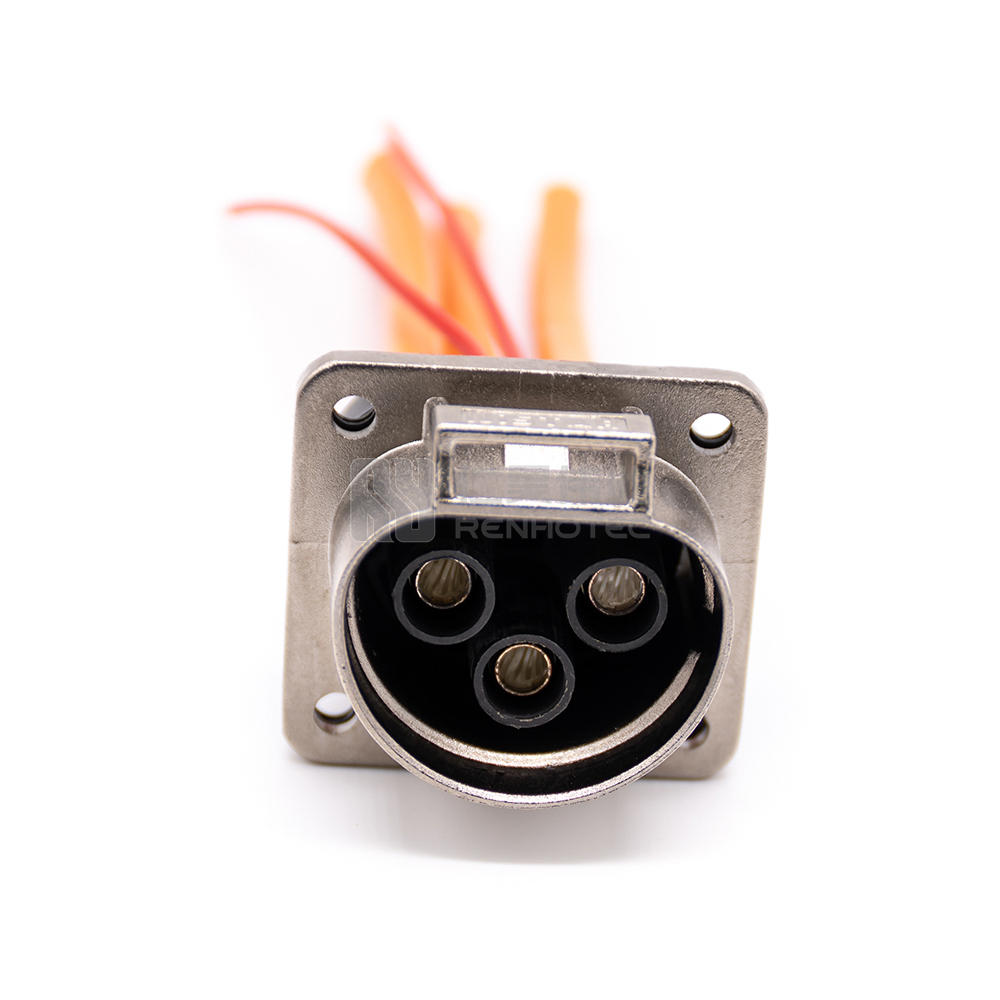 3 POS High Power Electric vehicle connector Socket 23A 4mm2 Unsheilded ...
