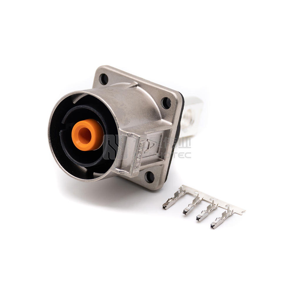 1 POS High Voltage Interlock Connector Metal Receptacle 350A M10 Busbar ...