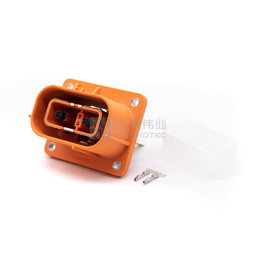 2 POS High Power Electric Vehicle connector Socket 150A M6 Busbar Lug A ...