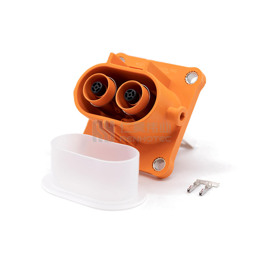 2 POS High Power Electric vehicle connector Socket 200A Busbar φ6.5 ...