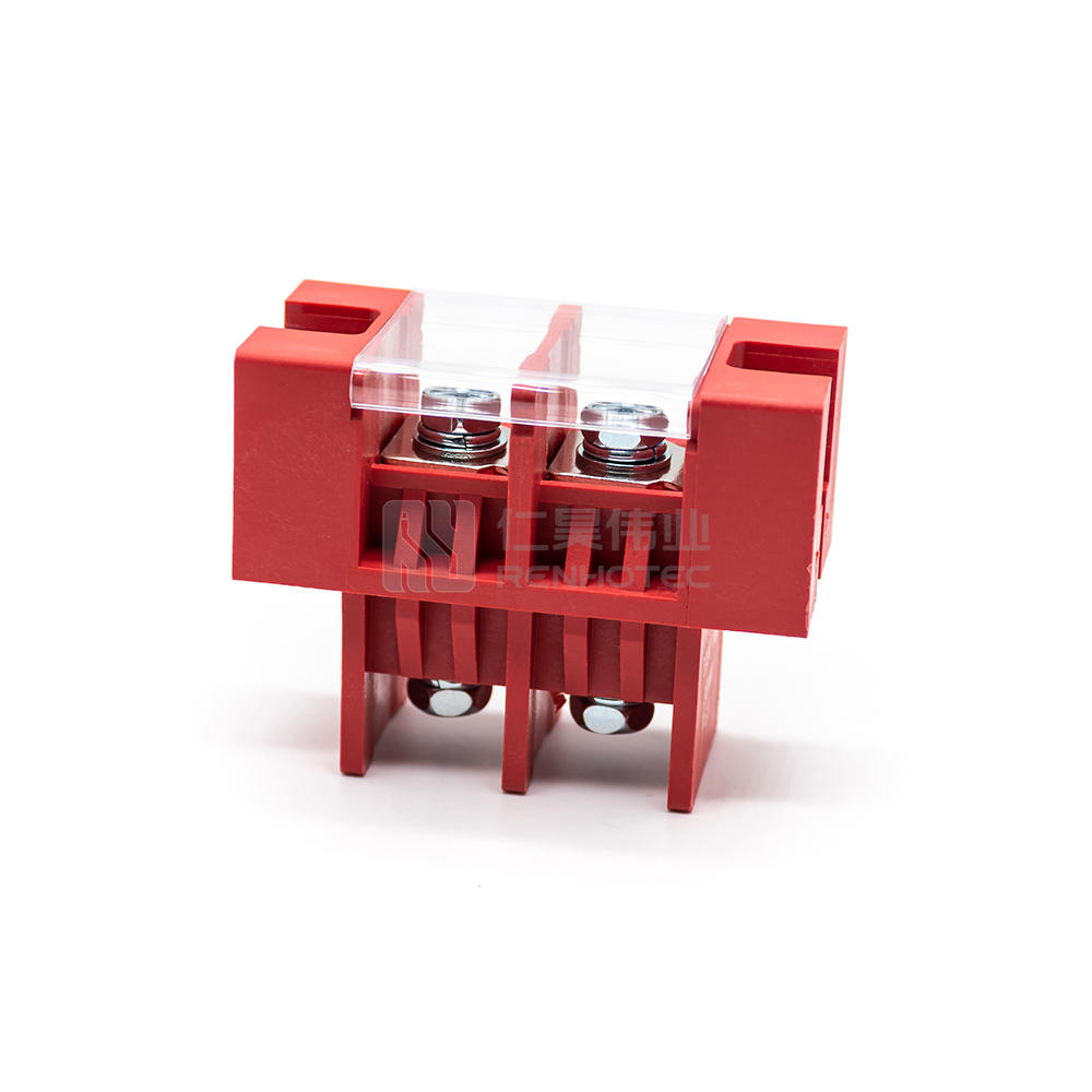 Barrier Terminal Block 2 Circuts Pitch 21mm Red - Renhotec