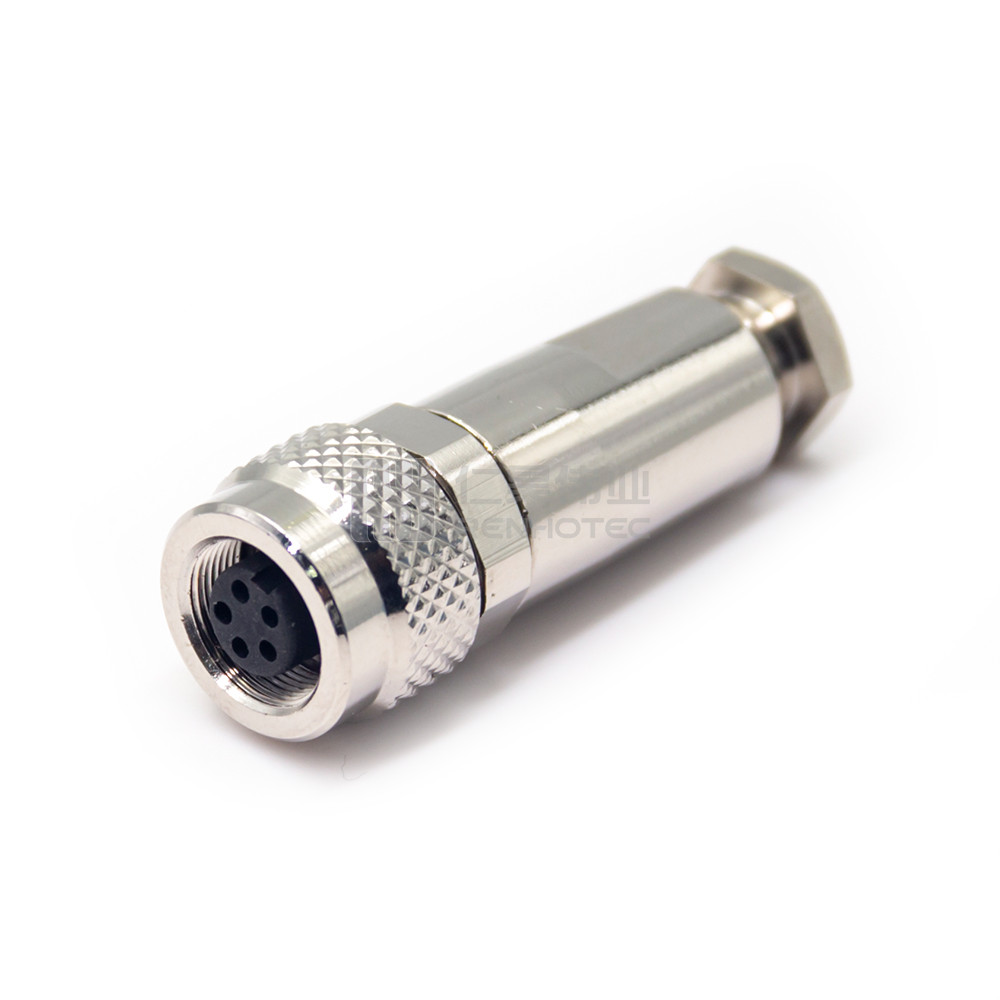 M9 Circular Connectors, 5 Pin Female Straight Plug, Screw Contacts ...