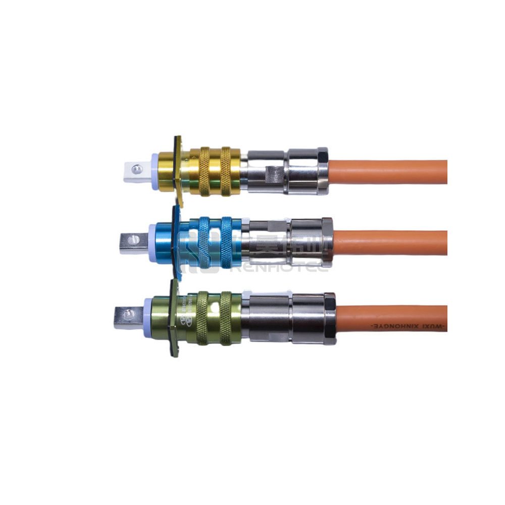 1 POS High Power Electric Vehicle Cable Plug 250A 50mm2 Shielded Cable ...