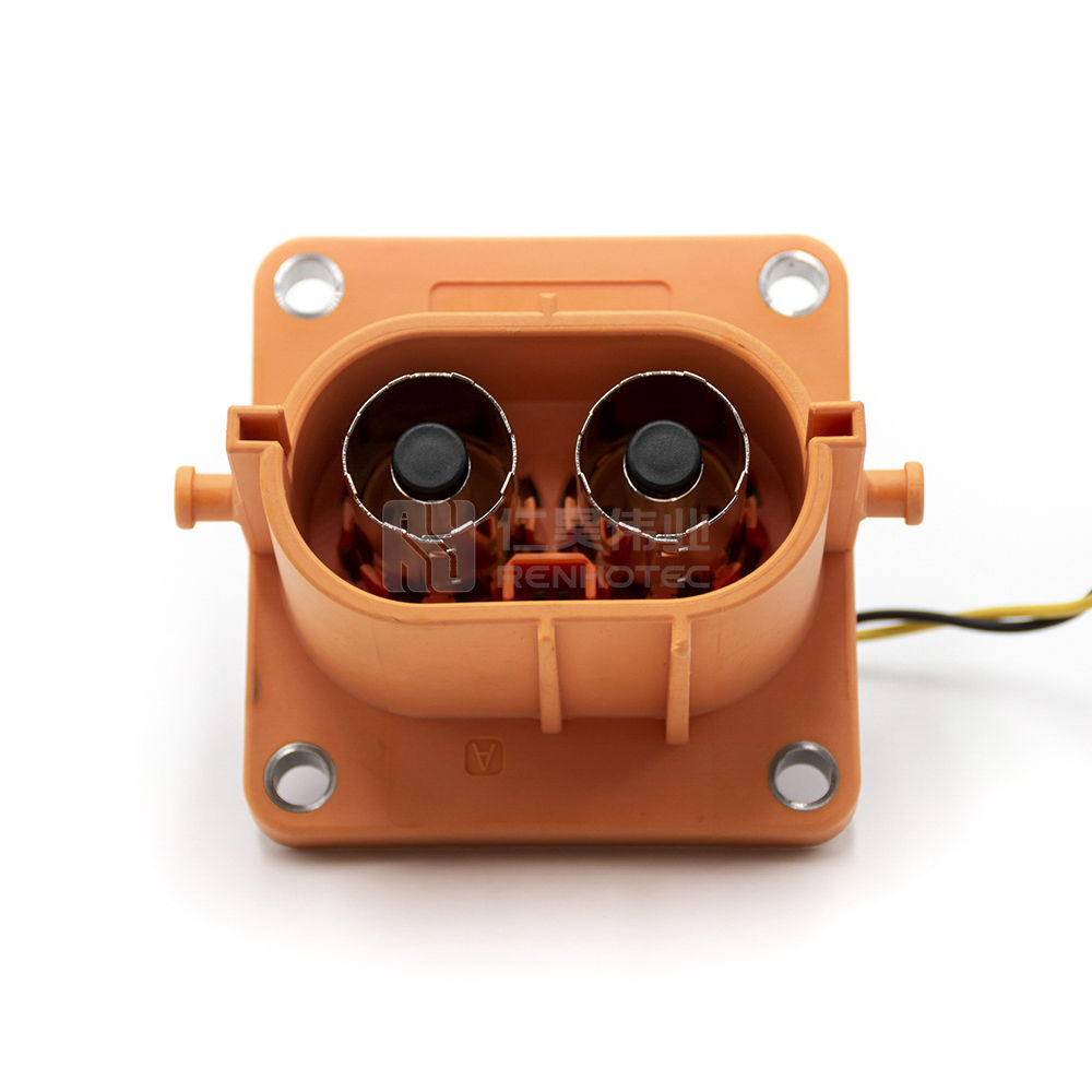 2 POS High Power Electric vehicle connector Socket 250A Busbar Lug A ...