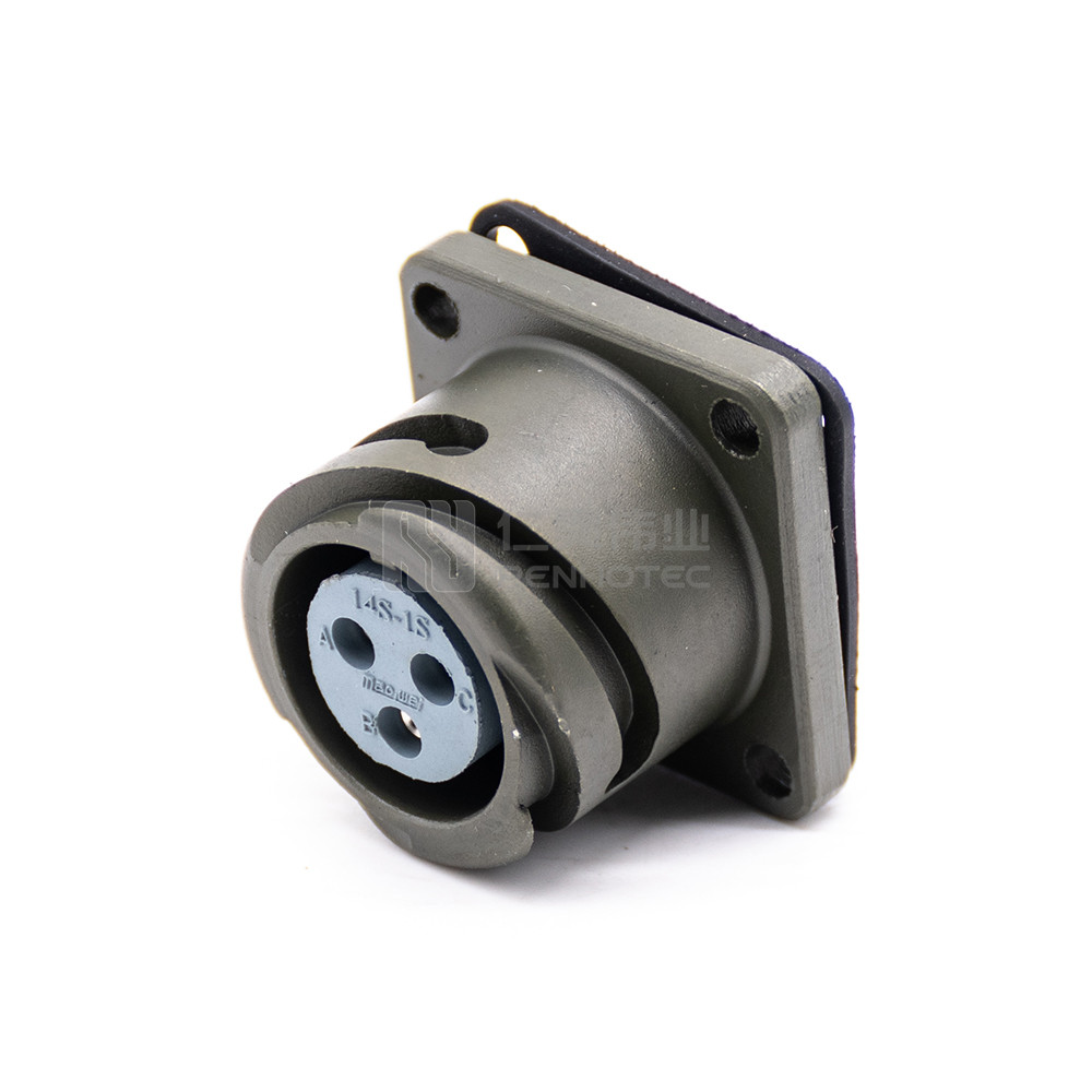 Bayonet Lock CA3102A14S-1S 3Pin Female Box Mounting Receptacle Solder ...