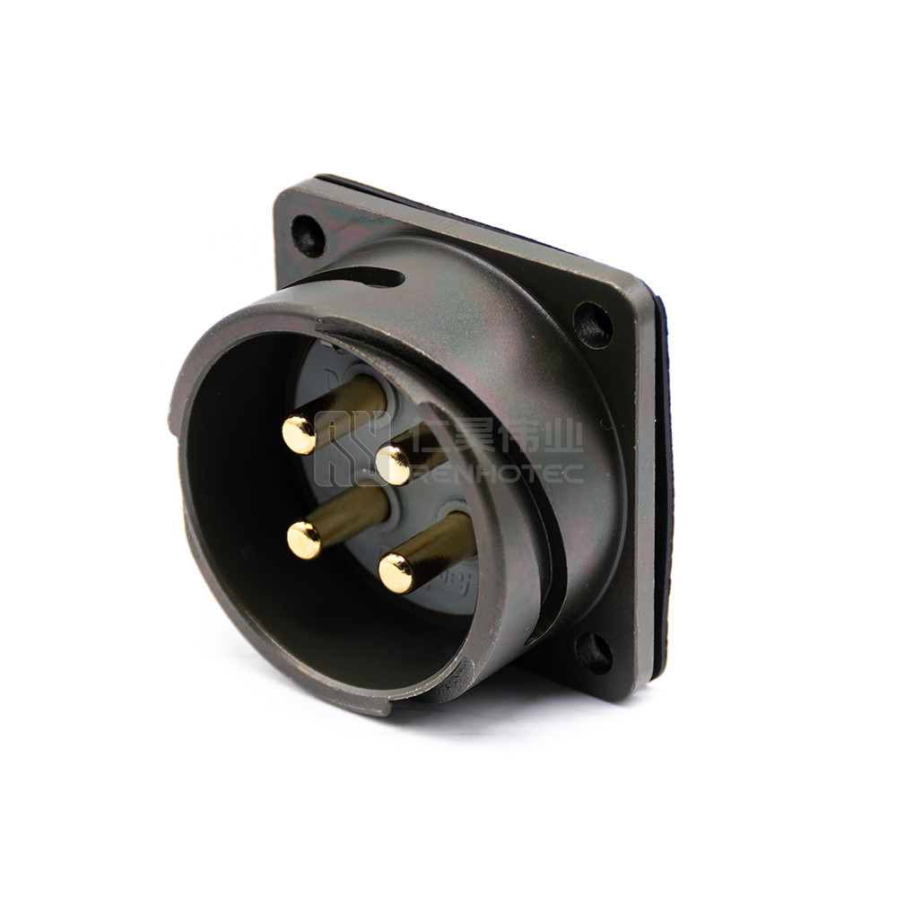 Bayonet Lock CA3102A32-17P 4Pin Male Box Mounting Receptacle Solder Cup ...