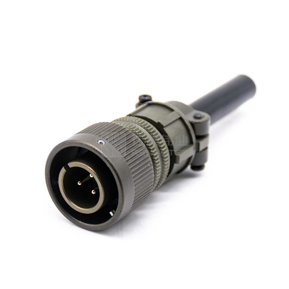 Bayonet Lock CA3106A14S-1P 3Pin Male Straight Plug Solder Cup - Renhotec