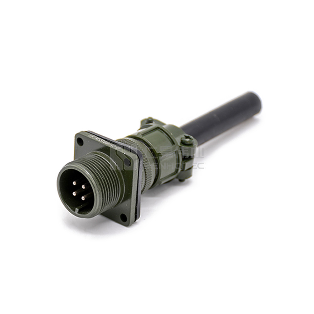 Threaded MS3100A14S-2P 4Pin Male Wall Mounting Receptacle Solder Cup ...