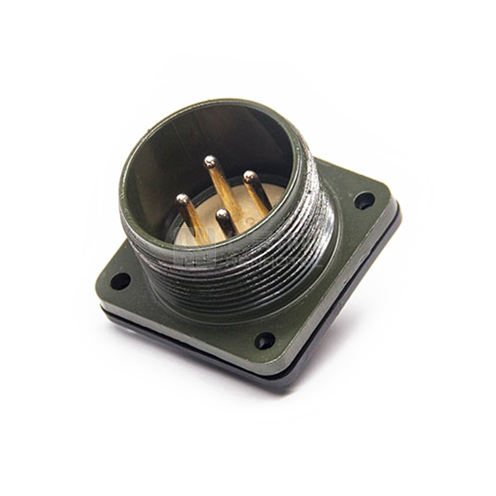 Threaded MS3102A20-4P 4Pin Male Box Mounting Receptacle Solder Cup ...