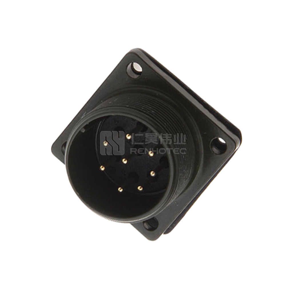 Threaded MS3102A22-23P 8Pin Male Box Mounting Receptacle Solder Cup ...