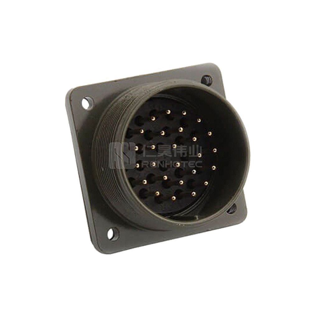 Threaded MS3102A28-12P 26Pin Male Box Mounting Receptacle Solder Cup ...