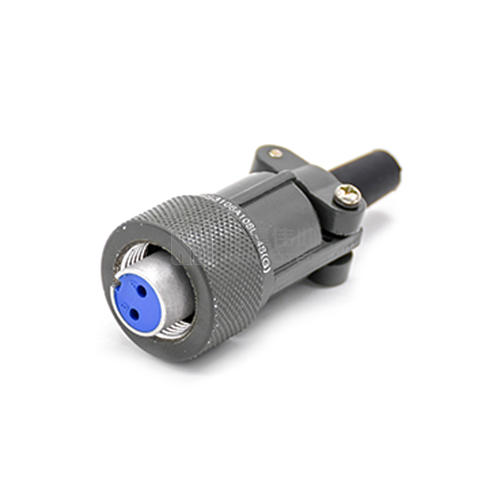 Threaded MS3106A10SL-4S(G) 2Pin Female Straight Plug Solder Cup - Renhotec