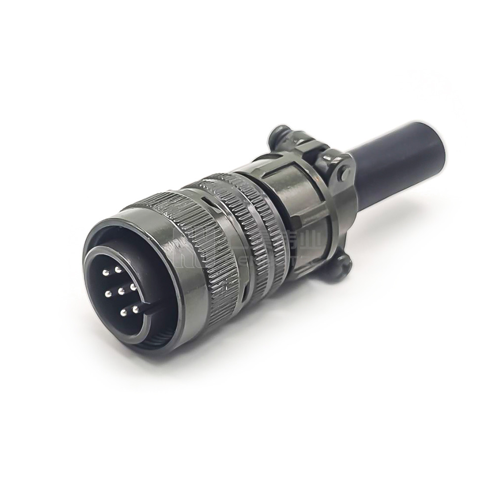 Threaded MS3106A16S-1P 7Pin Male Straight Plug Solder Cup - Renhotec