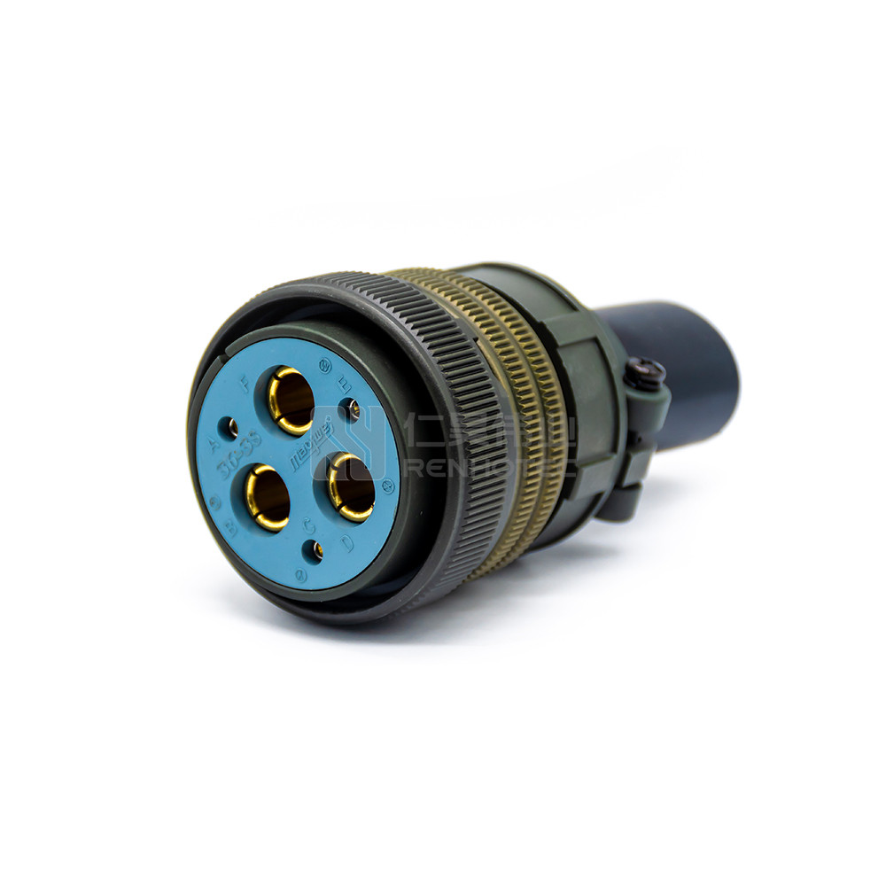 Threaded MS3106A36-3S 6Pin Female Straight Plug Solder Cup - Renhotec