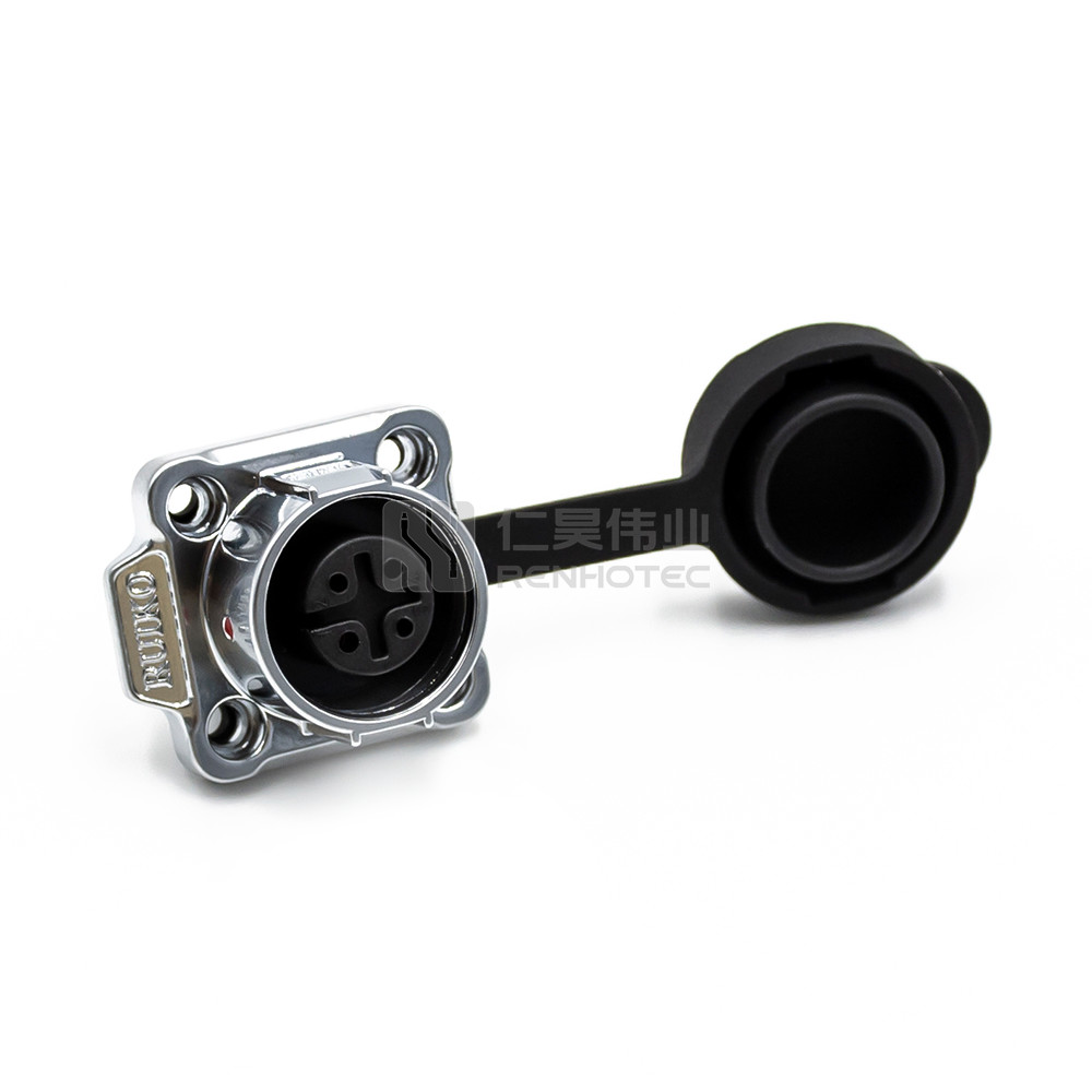 12 Series Power Waterproof Connector Formal 4 Pin Receptacle