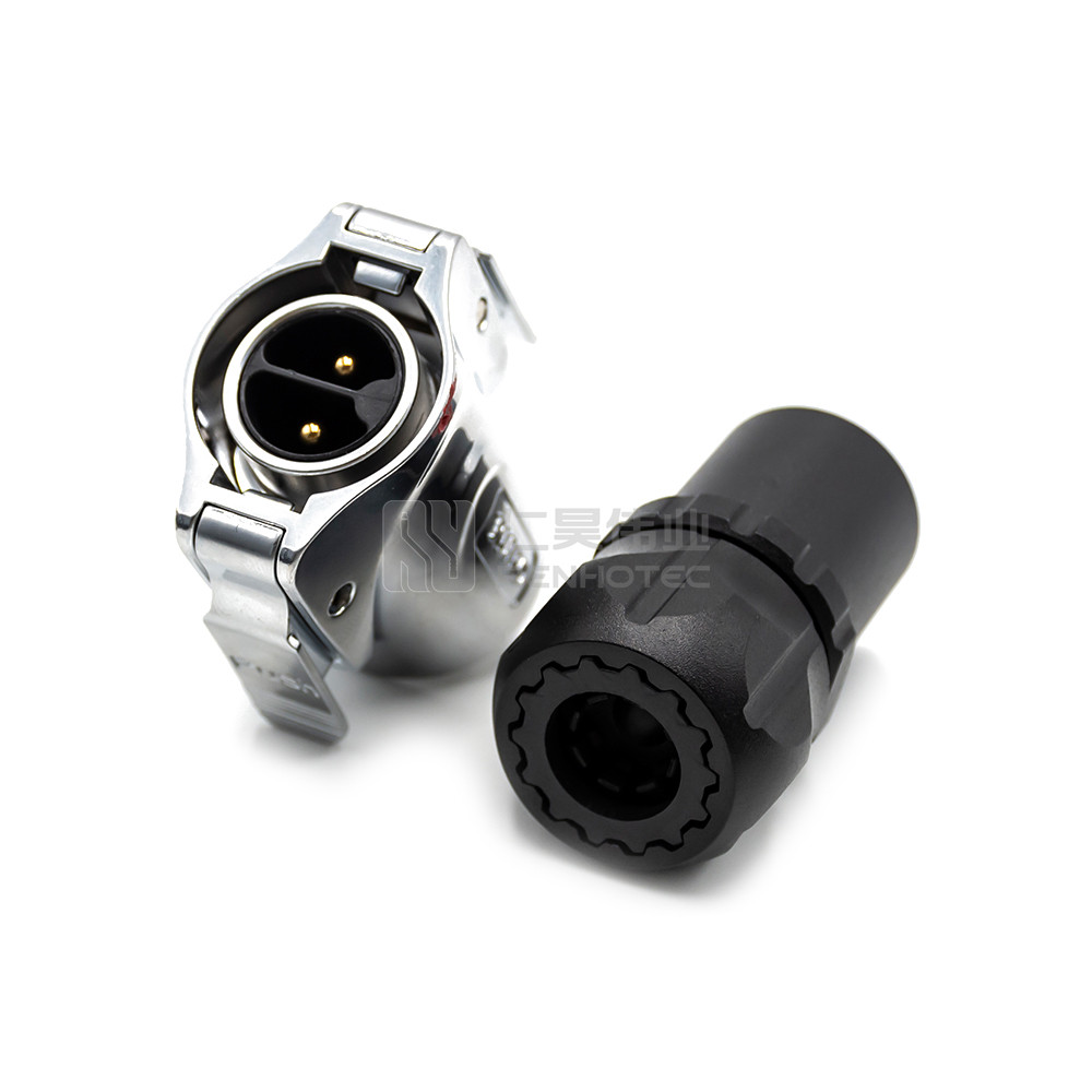 20 Series Full Metal Power Waterproof Connector 2 Pin Plug - Renhotec