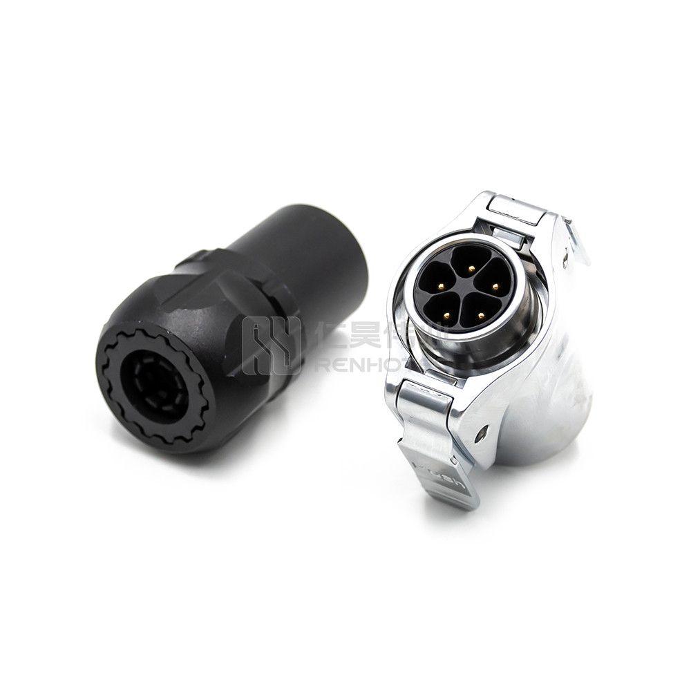 20 Series Full Metal Power Waterproof Connector 5 Pin Plug - Renhotec