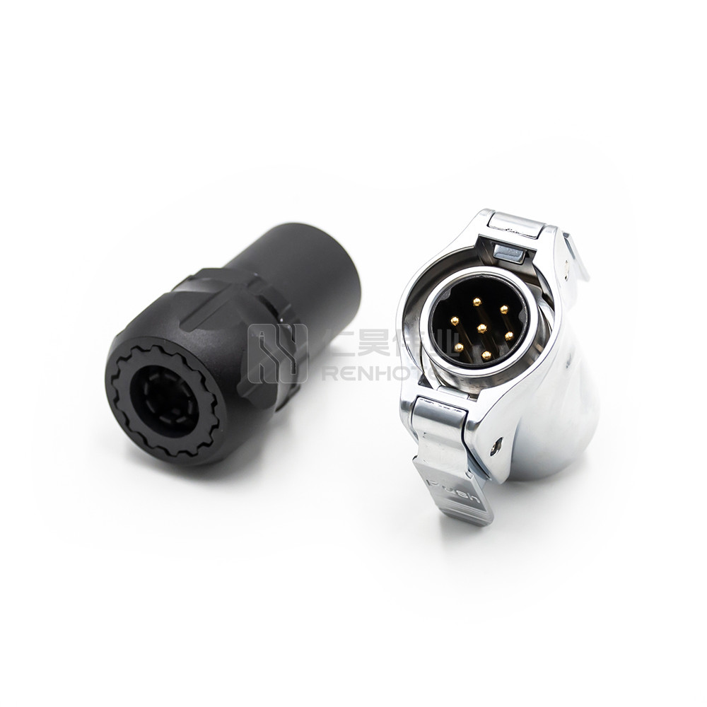 20 Series Full Metal Power Waterproof Connector 7 Pin Plug - Renhotec