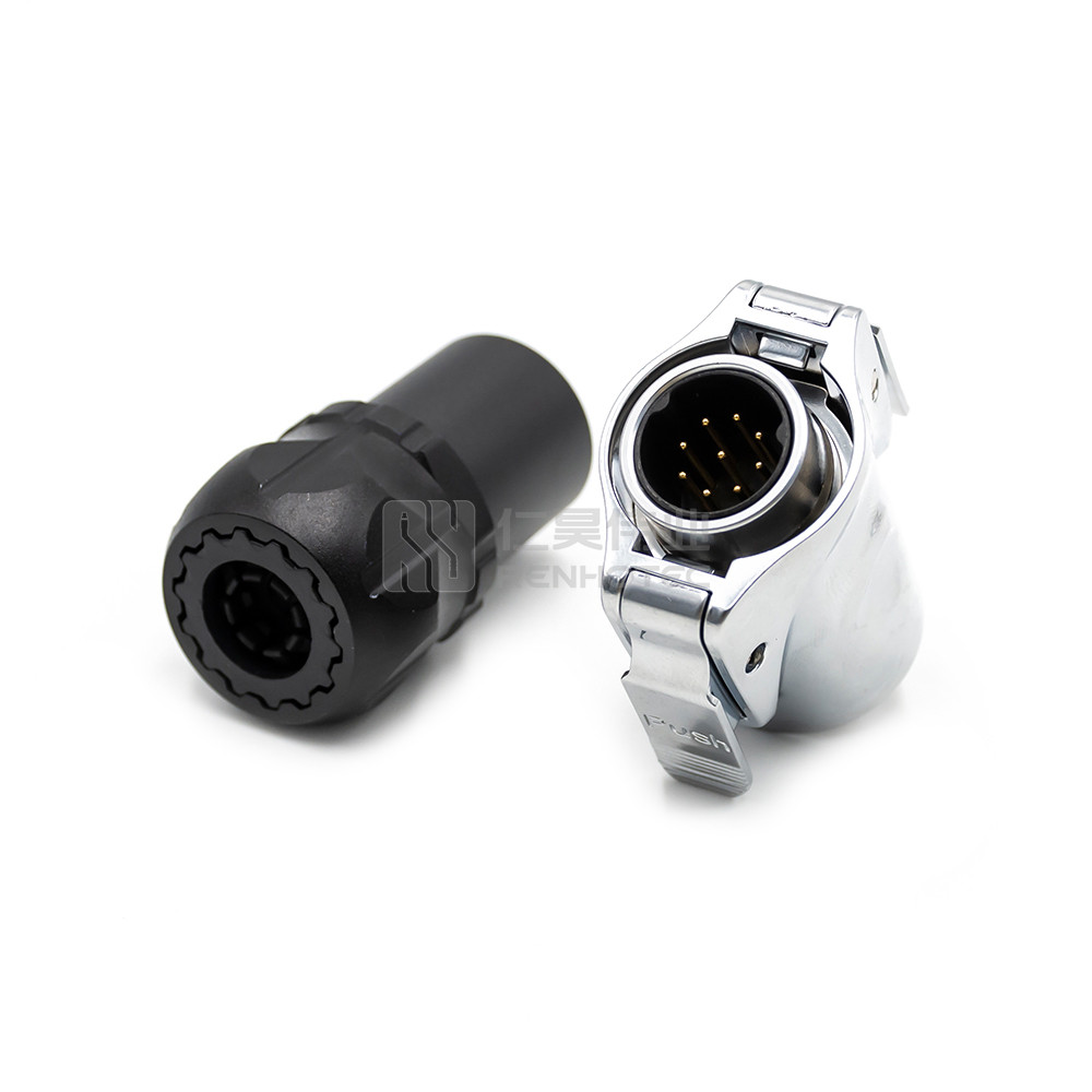 20 Series Full Metal Power Waterproof Connector 9 Pin Plug - Renhotec