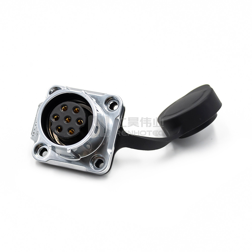20 Series Full Metal Power Waterproof Connector 7 Pin Receptacle - Renhotec