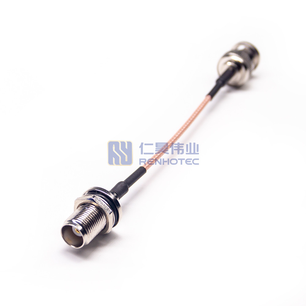 BNC Male to TNC Female Bulkhead Cable Assembly with 50 Ohm RG174 ...