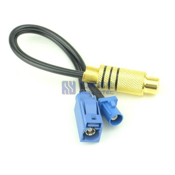 Fakra C Code Male & Female to RCA Jack RF Cable Assemblies with 50Ohm ...