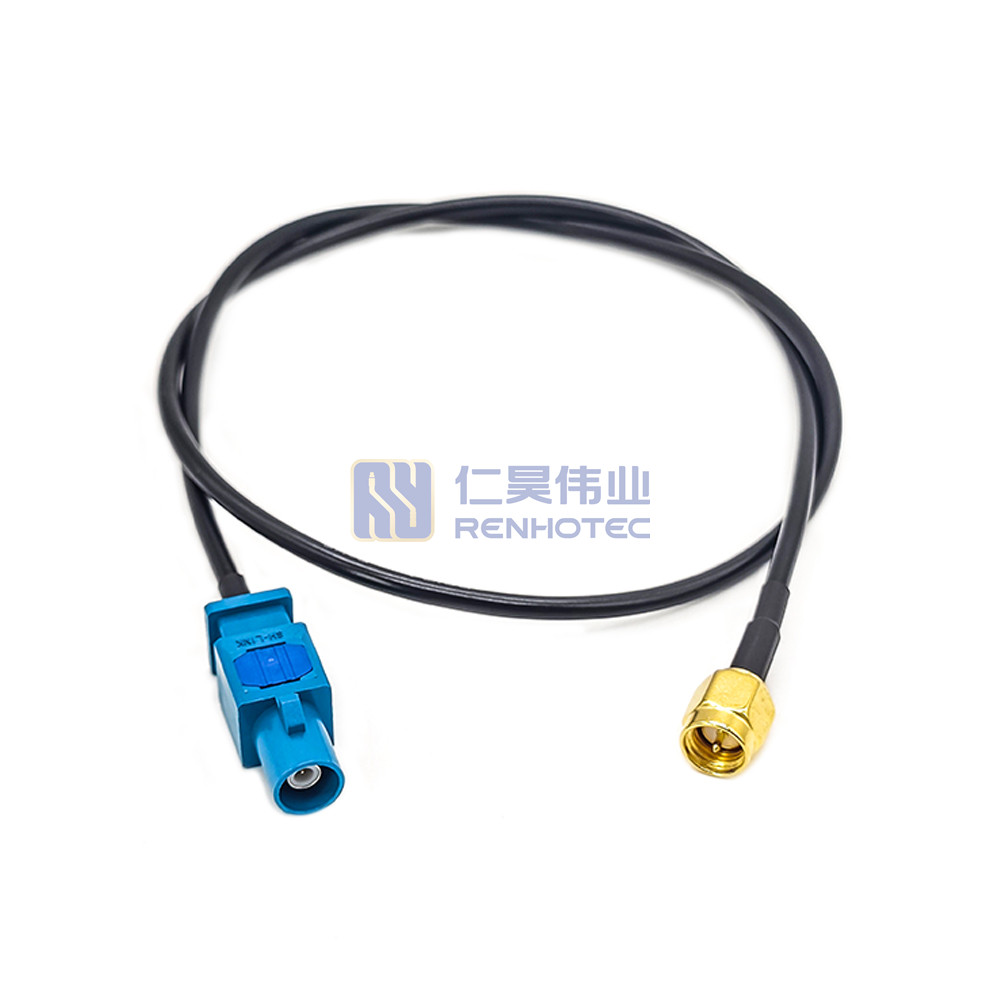 SMA Male to Fakra Plug Waterblue RF Cable Assembly with 50 Ohm RG174 ...