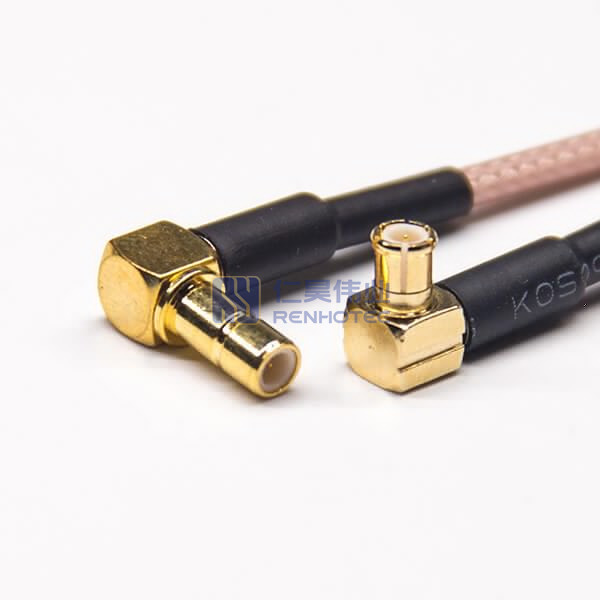 MCX Male Right Angle to SMB Female Right Angle RF Cable Assembly with ...