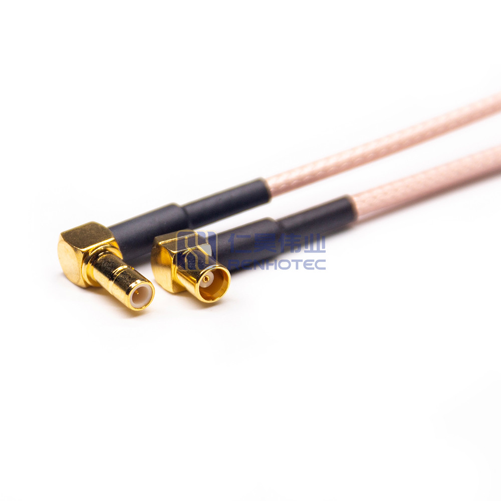 MCX Female Right Angle to SMB Female Right Angle RF Cable Assembly with 50Ohm RG316 Coax - Renhotec