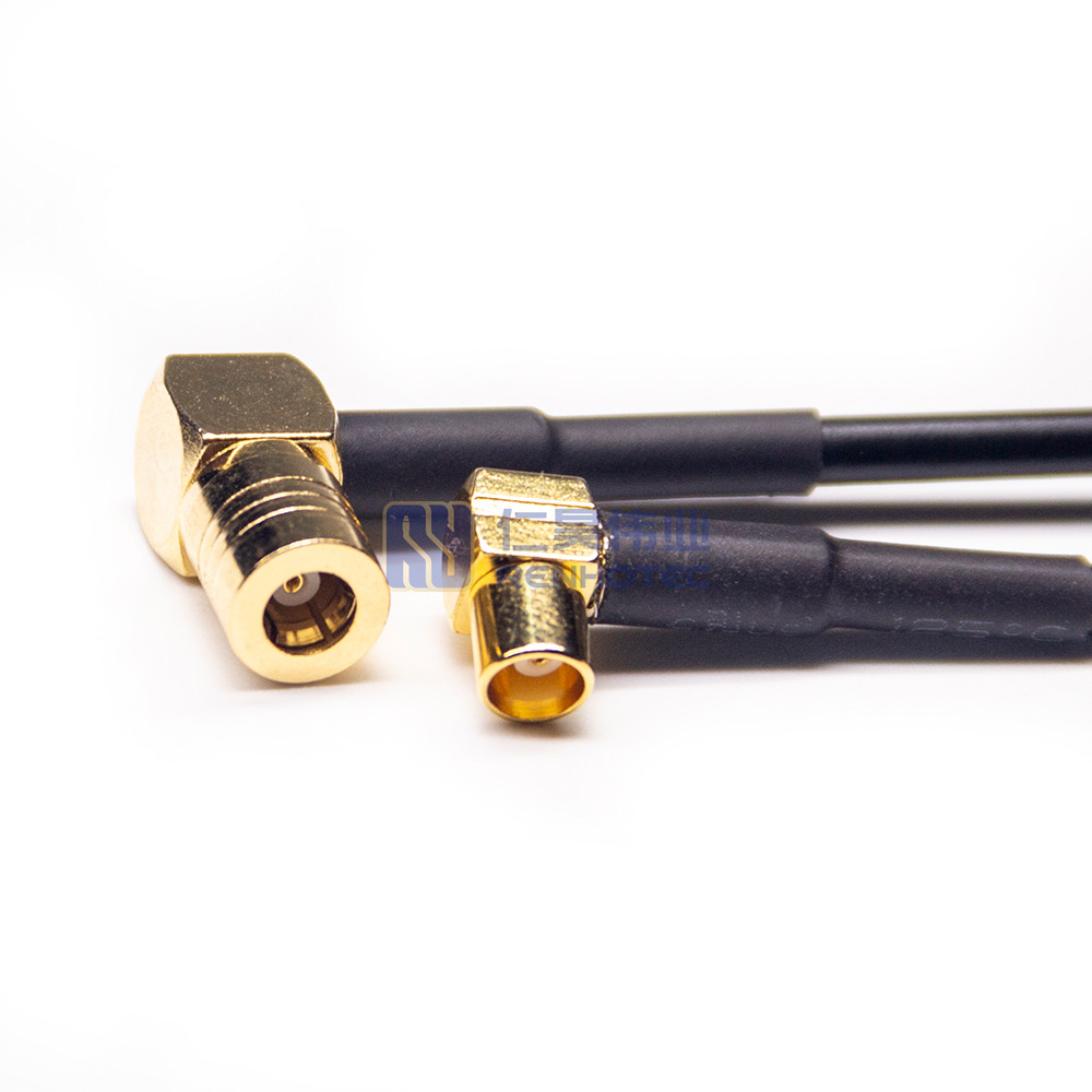 MCX Female Right Angle to SMB Male Right Angle RF Cable Assembly with ...