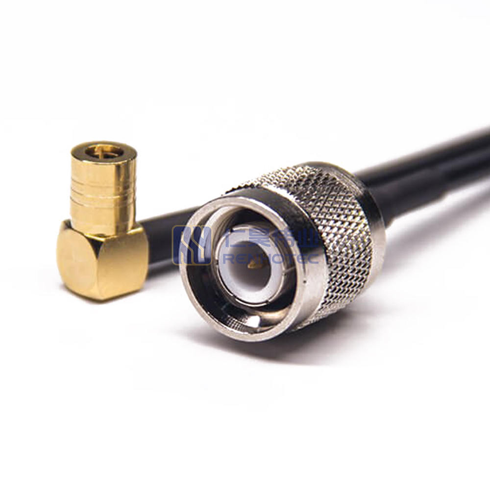 TNC Male to SMB Male Right Angle RF Cable Assembly with 50Ohm RG174 Coax - Renhotec