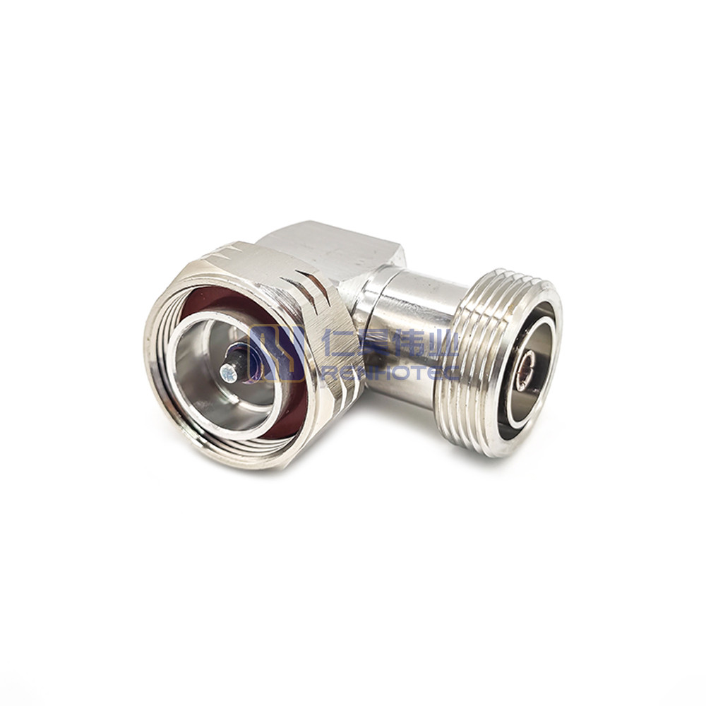 7/16 Jack Female To 7/16 Plug Male Adapter Right Angle - Renhotec