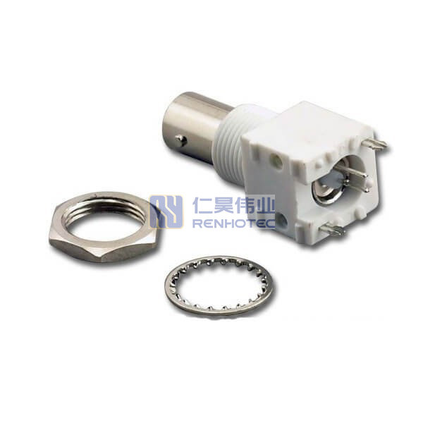 Coaxial Connector BNC Straight Jack Female Pin Panel Mount Bulkhead 50 ...