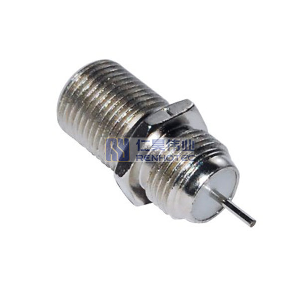 Coaxial Connector F Type Straight Jack Female Pin Panel Mount Bulkhead ...