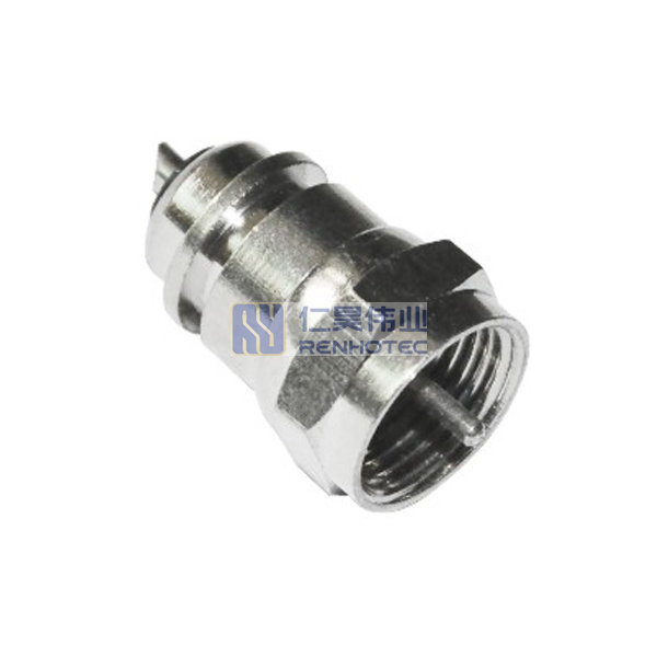 Coaxial Connector F Type Straight Male Male Pin Solder Cable Type 75 ...